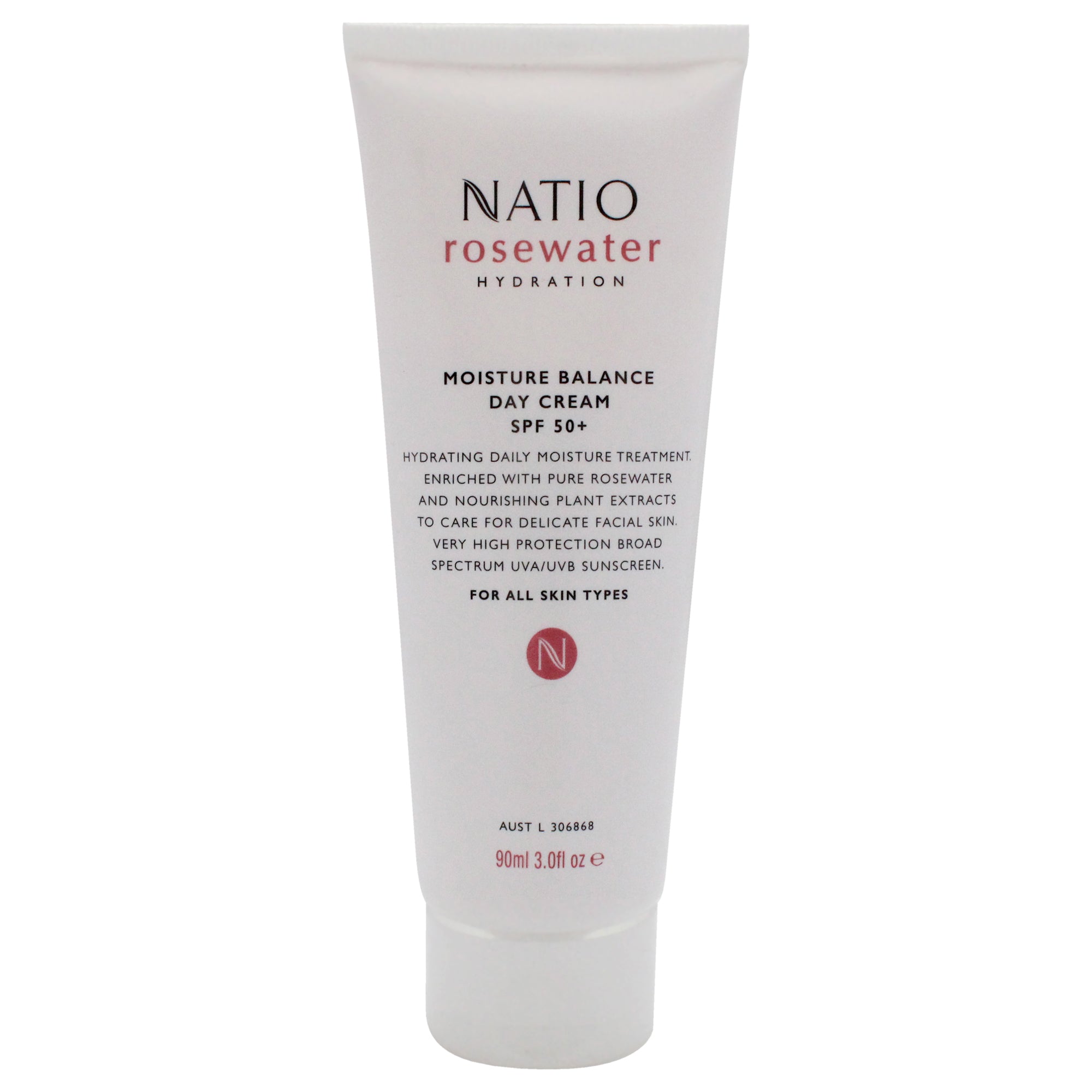Buy Rosewater Hydration Moisture Balance Day Cream SPF 50 Plus by Natio ...