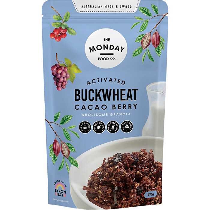 Buy The Monday Food Co. Activated Buckwheat Granola Cacao Berry 270g ...