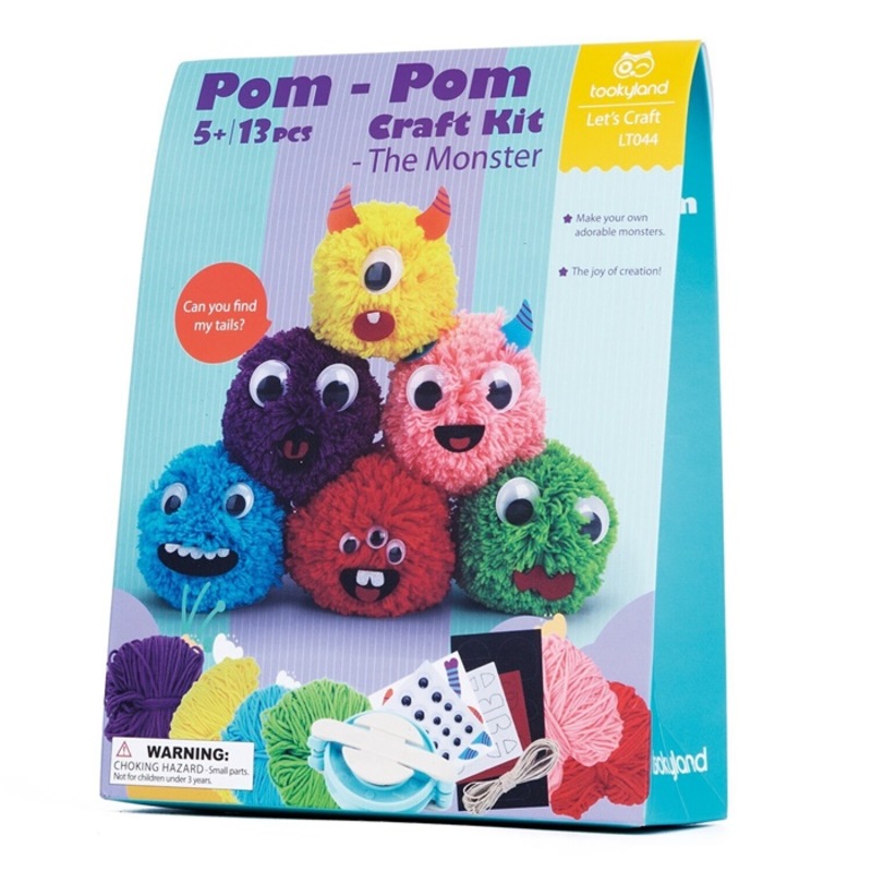 Buy Tookyland Pom - Pom Craft Kit - The Monster 26x7x20cm - MyDeal