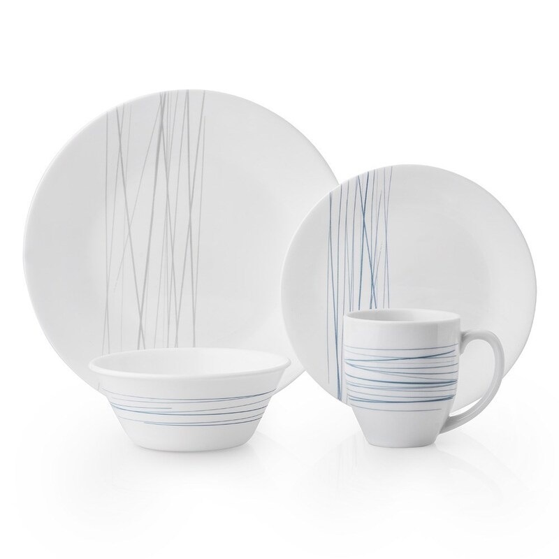 Corelle Boutique Silver Strand 16 Piece Dinner Set - MyDeal