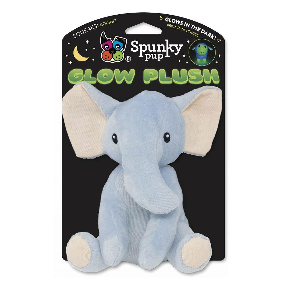 Buy Spunky Pup Glow Plush Elephant Dog Toy Small - MyDeal Australia