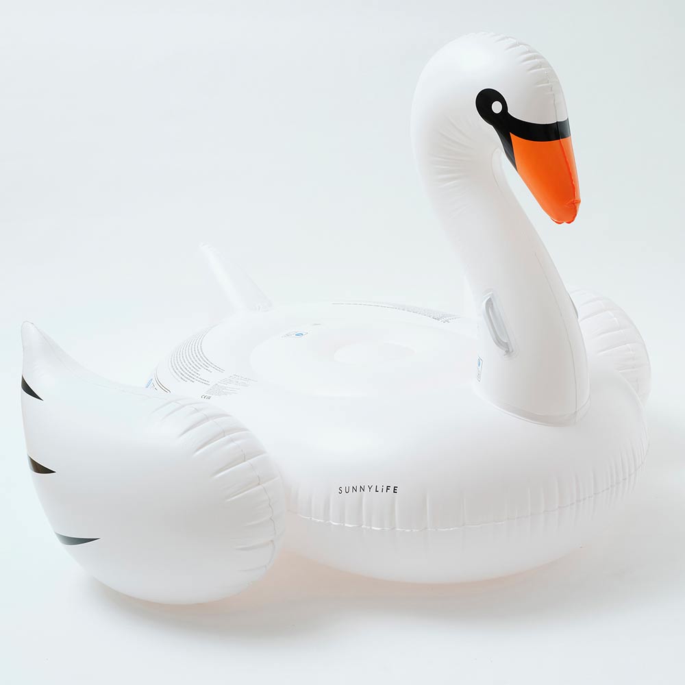 Buy SUNNYLiFE The Resort Original Luxe Ride-On Float Swan White on ...