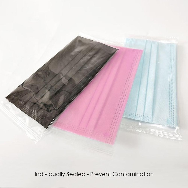 Buy 3 Ply Disposable Protective Single Packing Face Masks 100 Pack - MyDeal