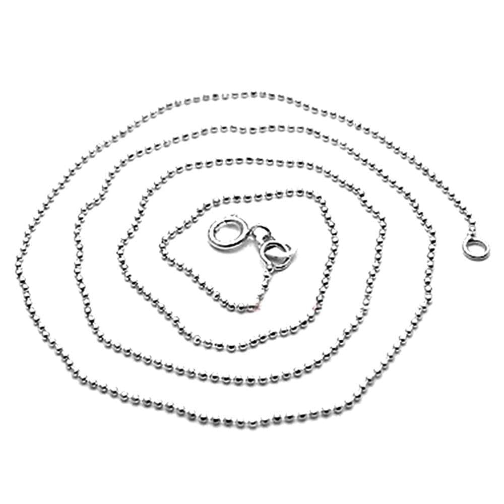 Buy Solid 925 Sterling Silver Ball Chain 40cm - MyDeal Australia