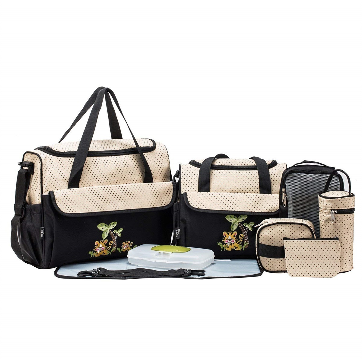 Buy Diaper Bag Tote 10 Piece Set Baby Nappy Bag - MyDeal Australia