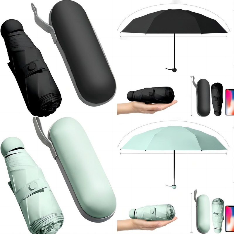 Buy Mini Umbrella Folding Compact Umbrella with Case Lightweight ...