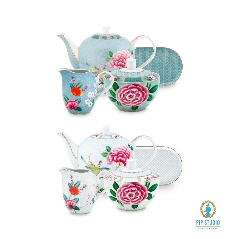 Buy Pip Studio Set of 4 Blushing Birds Tea Set - MyDeal Australia