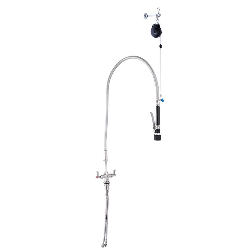 Buy 3Monkeez Stainless Steel Dual Hob Mount Pre Rinse Unit With Line ...