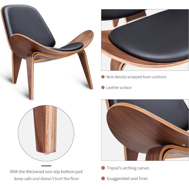 Buy 1-3 pcs Mid-Century Hans Wegner Shell Chair Replica Lounge Chairs ...