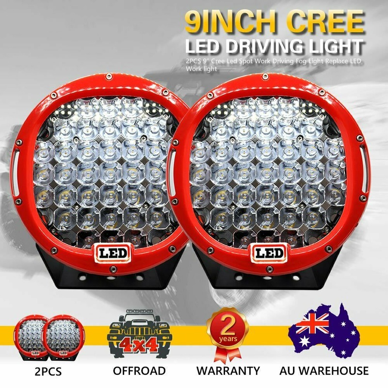 Buy 99999W PAIR 9 inch LED SPOT Driving Lights Round CREE Spotlights ...