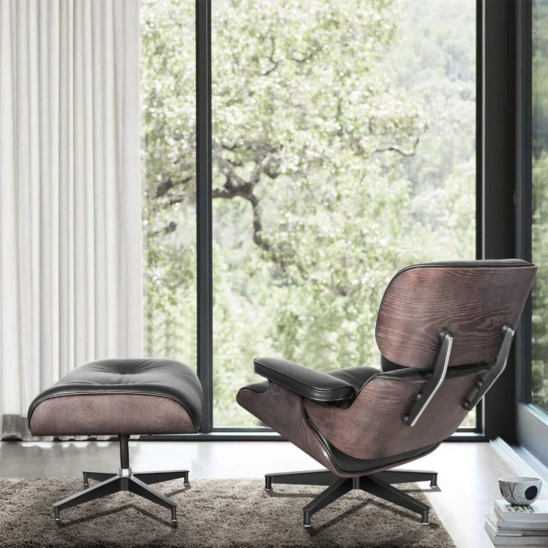 Buy Furgle Eames Replica Modern Lounge Recliner Chair and Ottoman ...