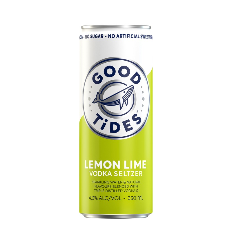 Buy Good Tides Hard Seltzer Lemon Lime 24 x 330mL - MyDeal