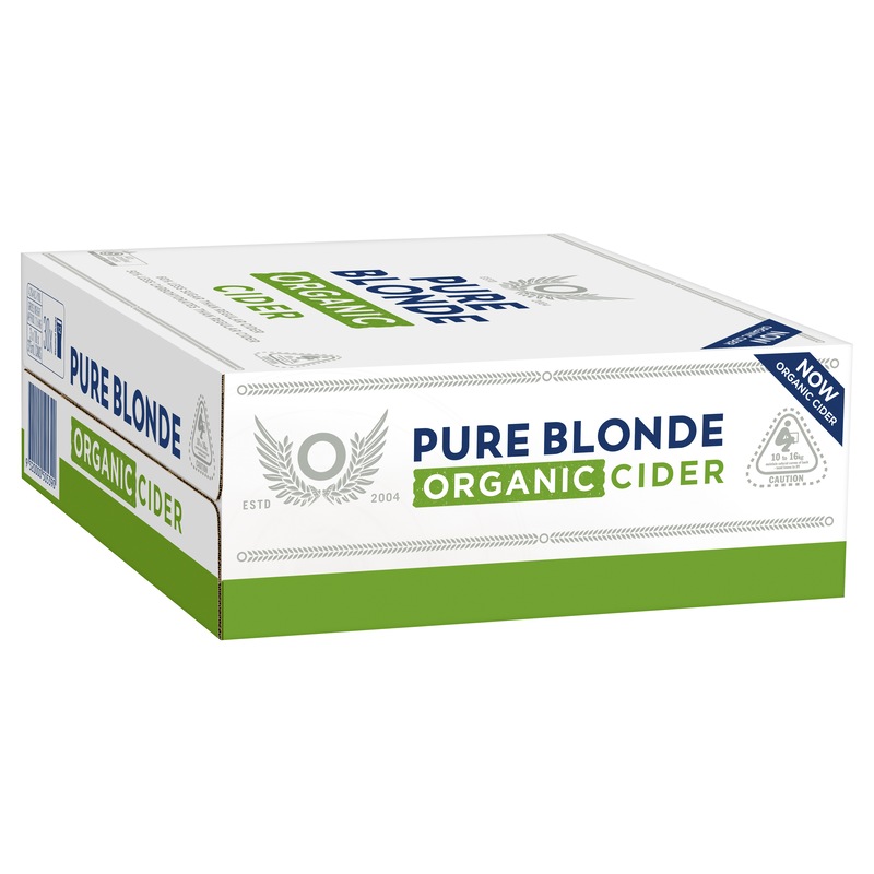 Buy Pure Blonde Organic Cider Case 30 x 375mL Cans - MyDeal
