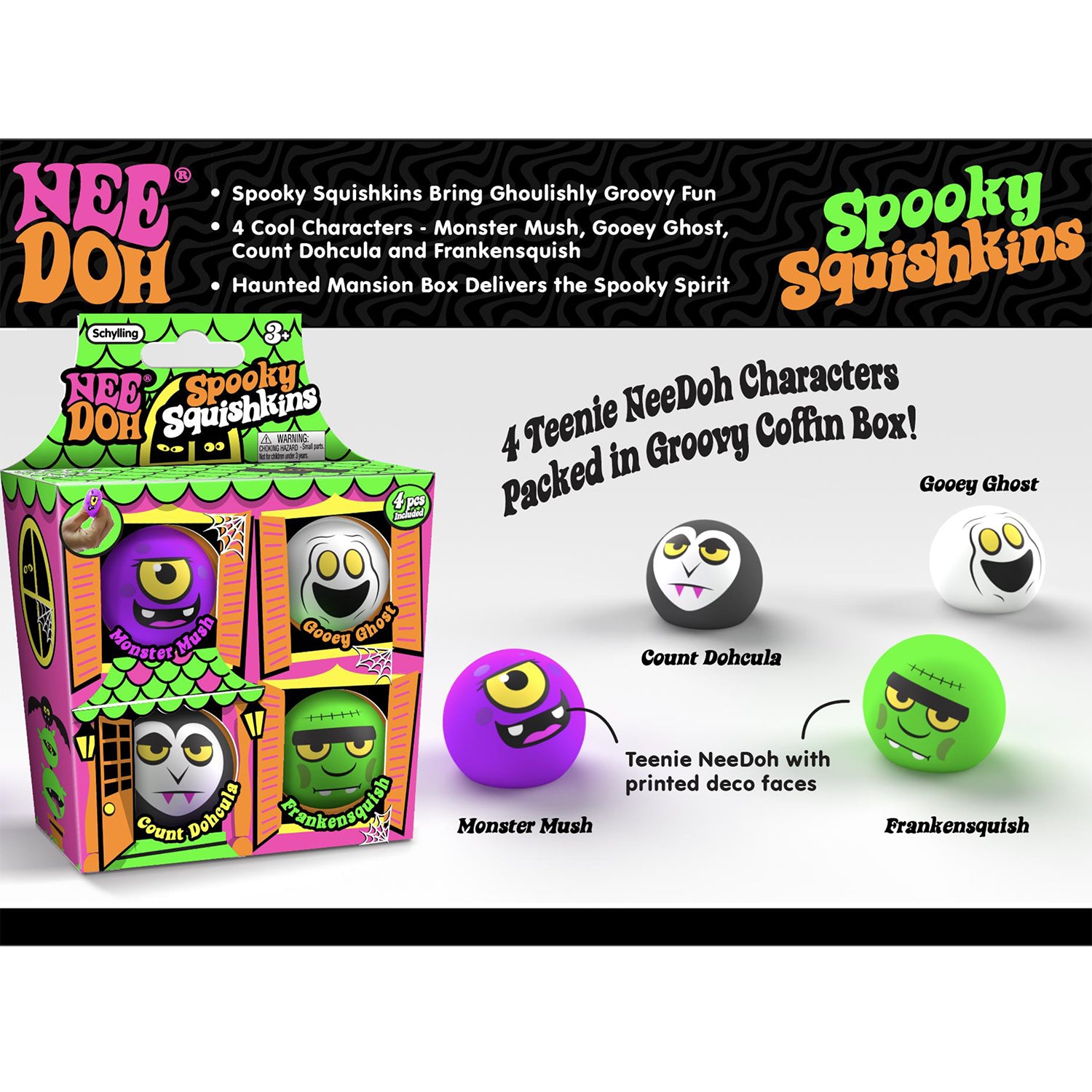 Buy Schylling - Spooky Squishkins Haunted House Nee-Doh - MyDeal Australia