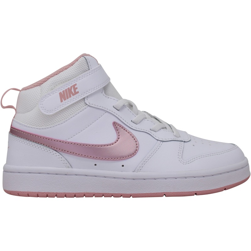 Buy Nike Court Borough Mid 2 White/Pink Glaze CD7783-105 Pre-School ...