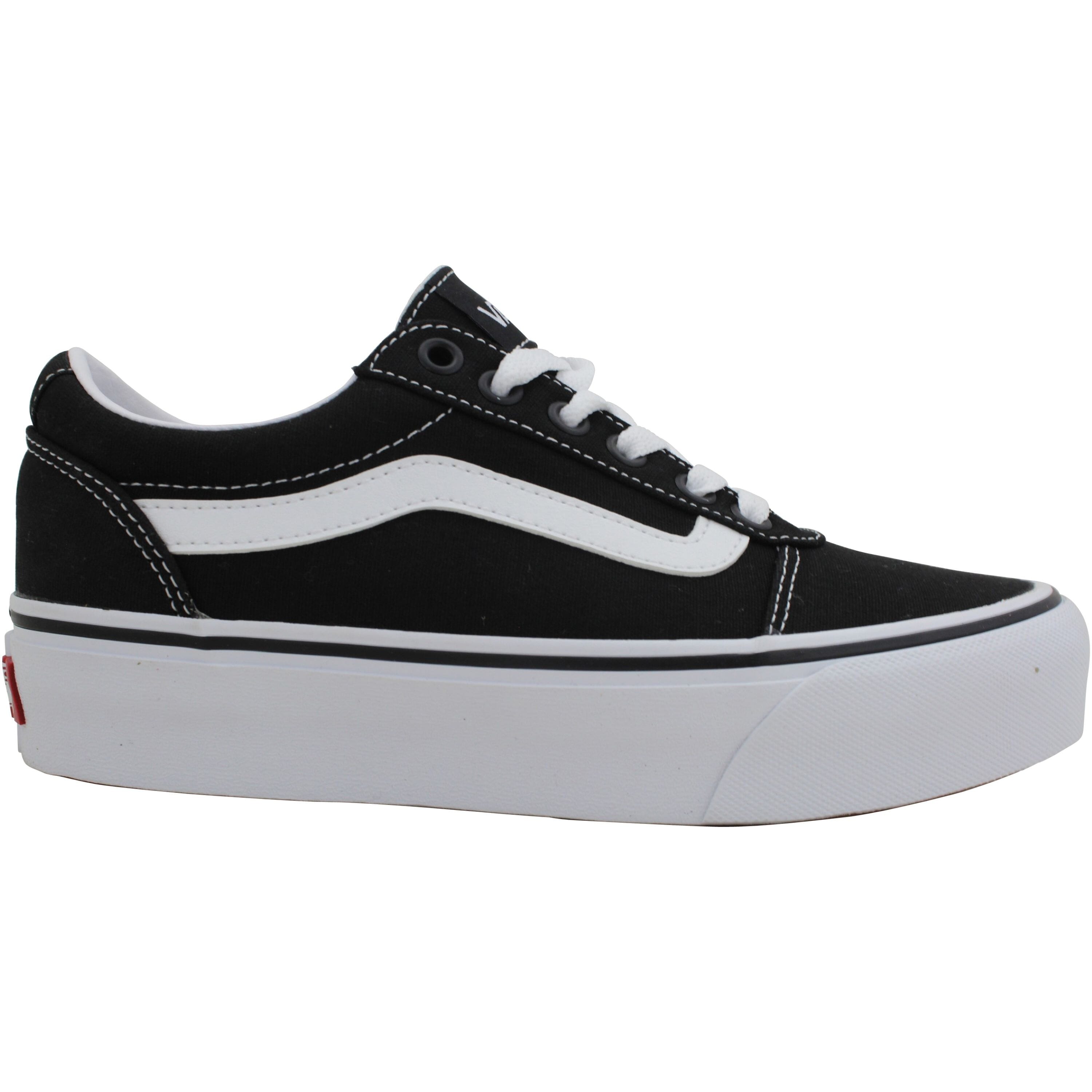 Buy Vans Ward Platform Black/White VN0A3TLC187 Women's - MyDeal Australia