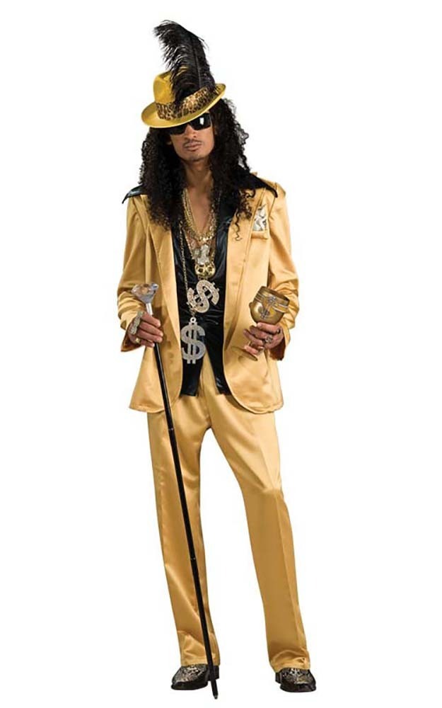 Buy Gold Hustlah Adult Pimp Daddy Costume - MyDeal Australia