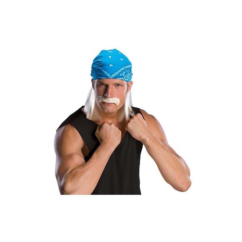 Buy Hulk Hogan Wrestling Wig, Moustahce and Bandana - MyDeal
