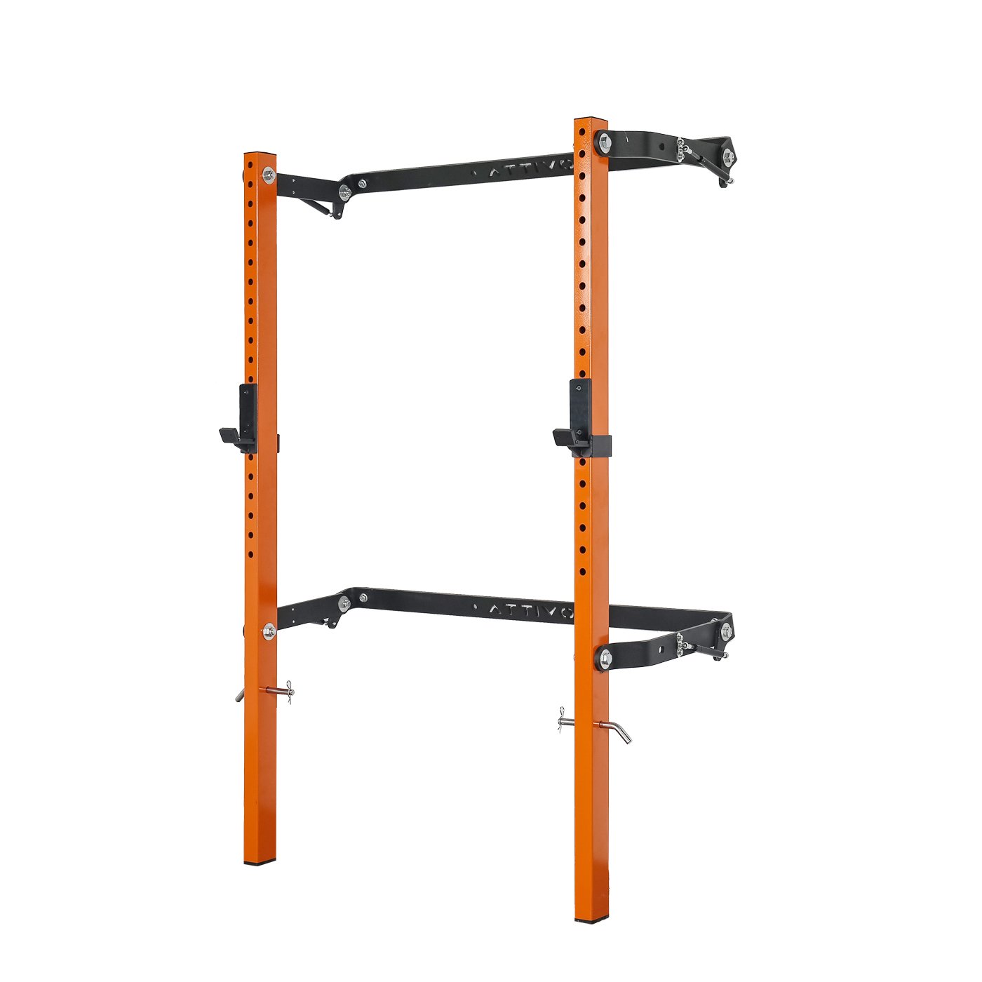 Buy ATTIVO Fold Up Squat Rack Folding Wall Mounted Space Saving Fitness ...