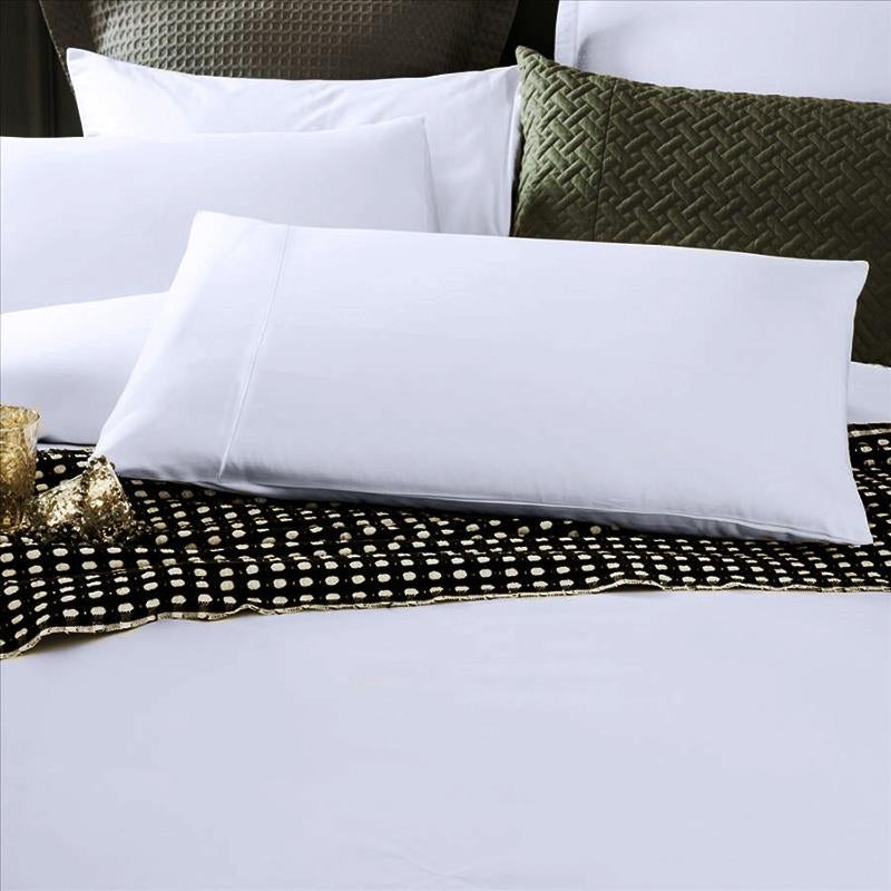 Buy Bamboo Cotton 650TC Sateen Plain White Doona Quilt Cover Set - MyDeal