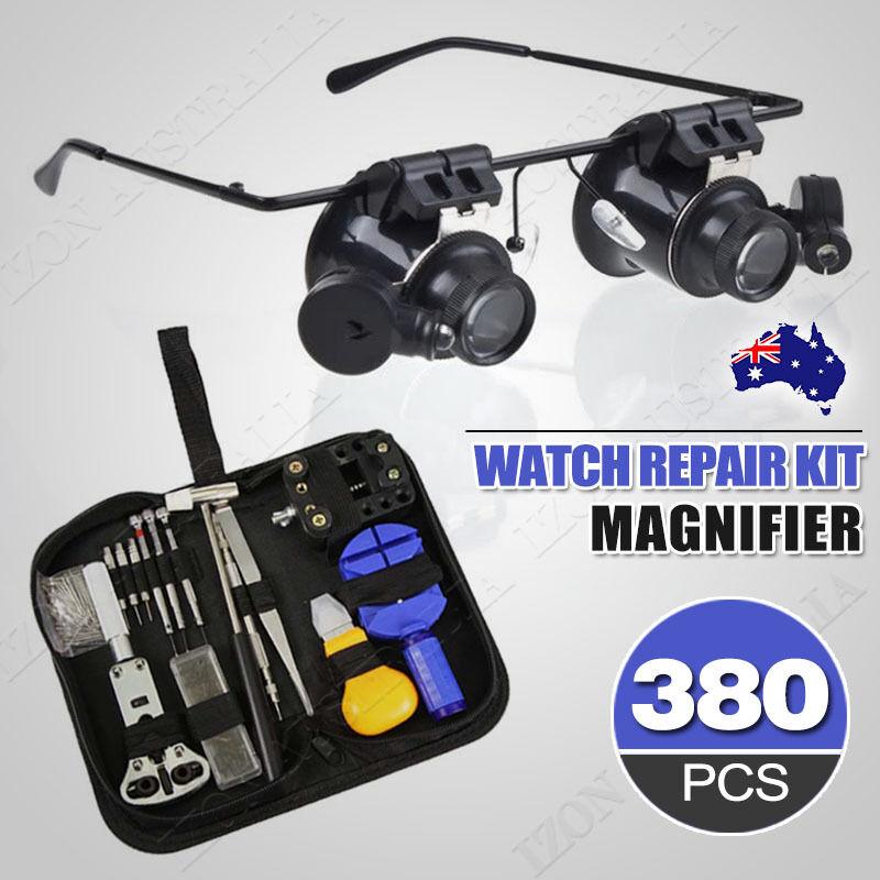 Buy 380 Watchmaker Horologe Watch Repair Tool Set 20x Headband ...