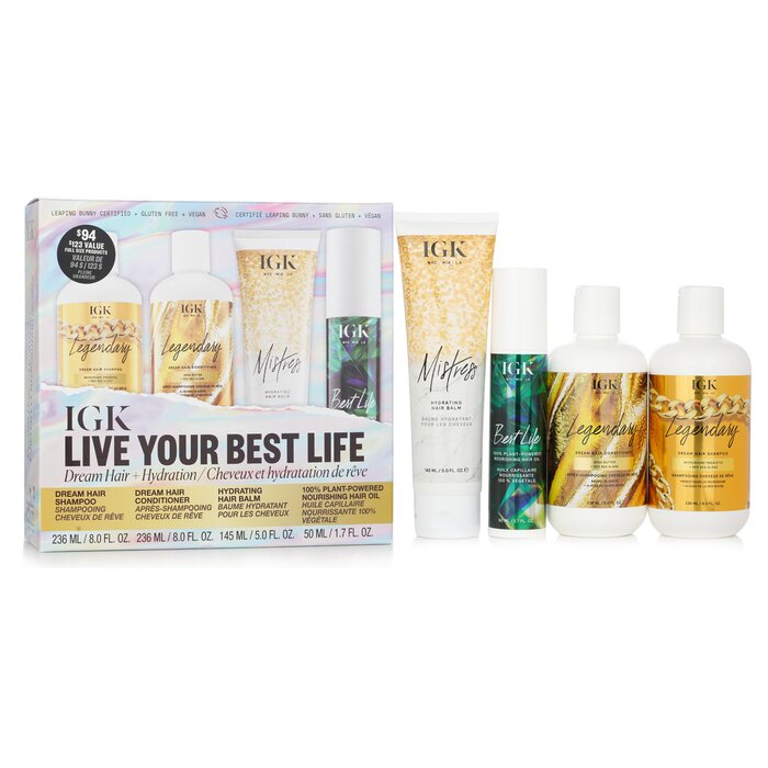 Buy IGK - Live Your Best Life - Shampoo, Conditioner, Hair Balm, Hair ...