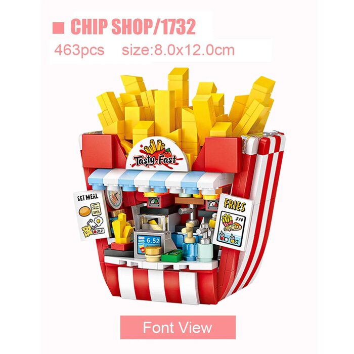 Buy LOZ - LOZ Dream Amusement Park Series - Chip Shop Building Bricks ...