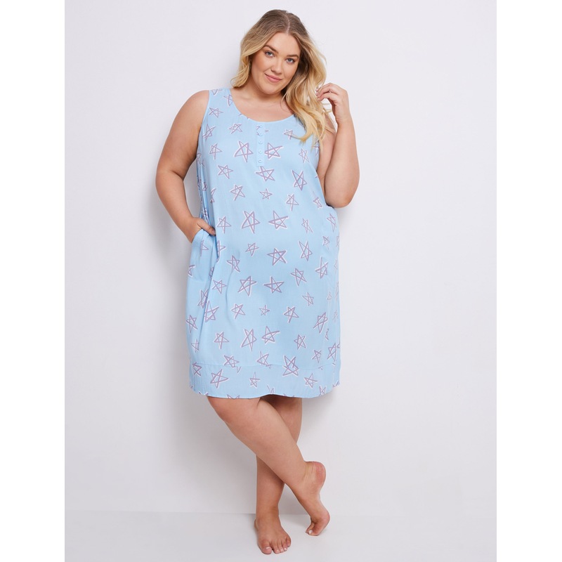 Buy Womens Autograph Sleeveless Placket Front Nightie - Plus Size ...