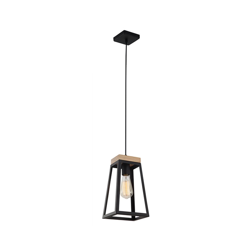 Buy LANTERNA Wood Trapezium Pendant Light - MyDeal