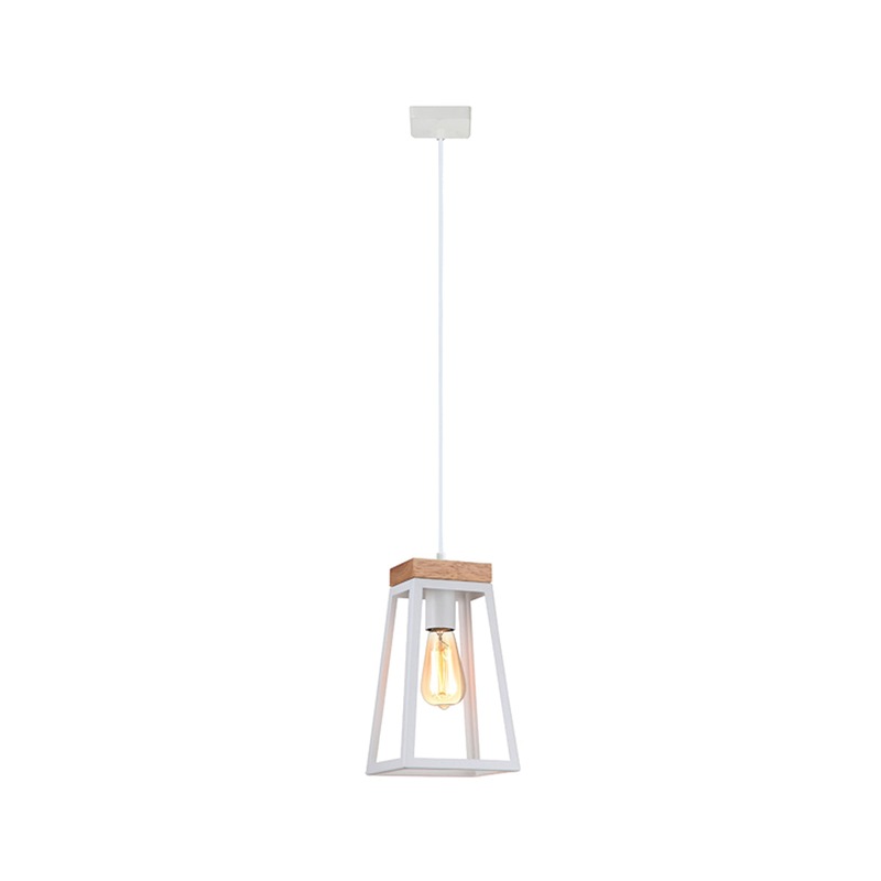 Buy LANTERNA Wood Trapezium Pendant Light - MyDeal