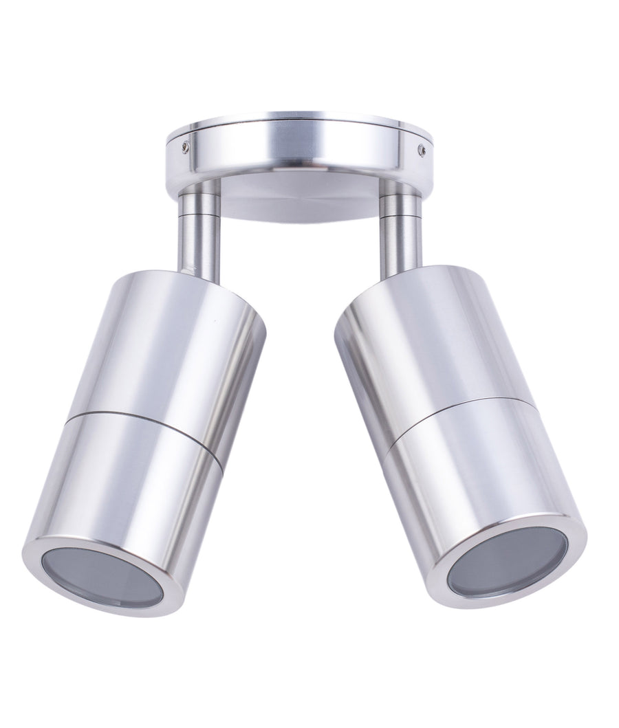 Buy MR16 Exterior Wall Pillar 2-Light Adjustable Spot Light (Anodized ...