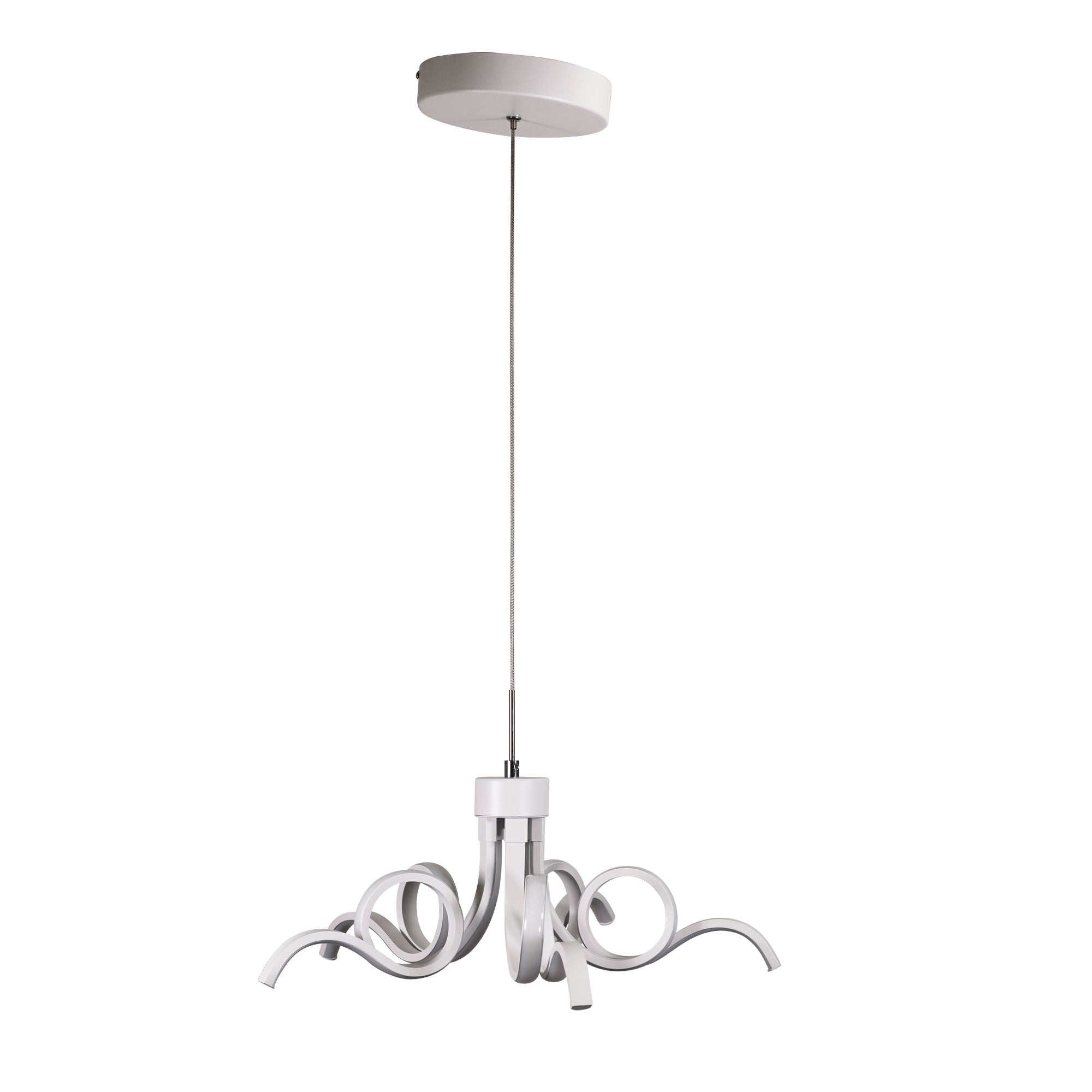 Buy Noodle Tricolour LED Pendant Light White 50cm - MyDeal Australia