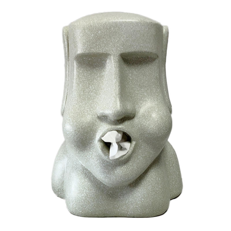 Buy Catzon Easter Island Sculpture Moai Face Tissue Box for Living Room ...
