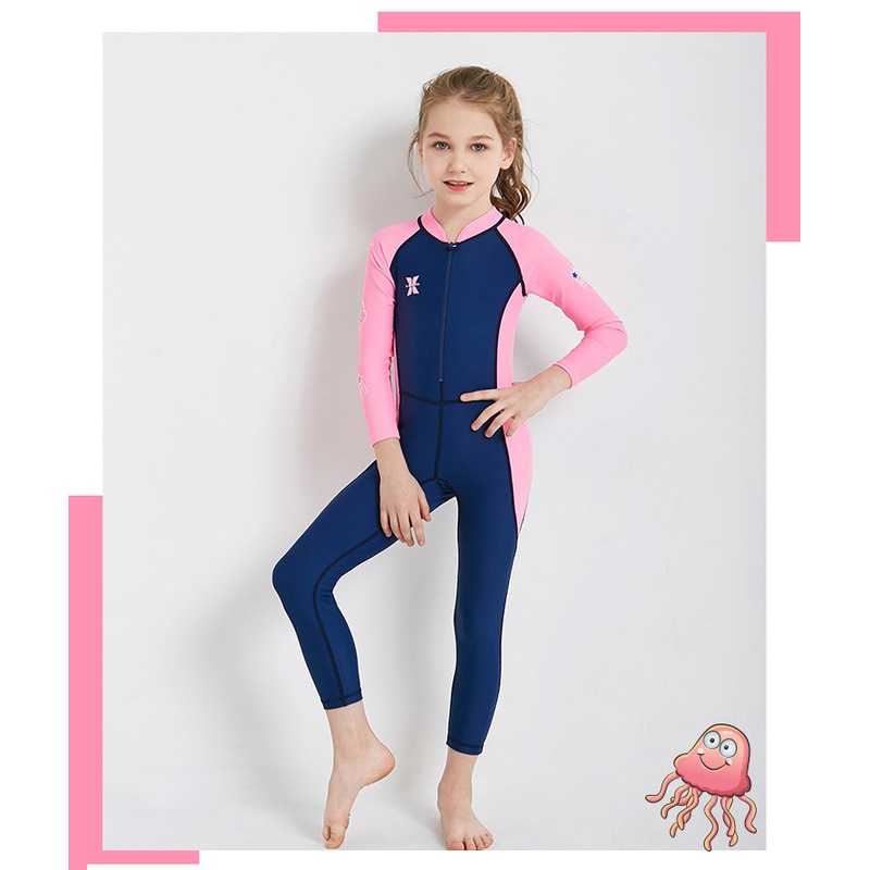 Buy Catzon Kids Wetsuit UPF 50+ One Piece Long Sleeve Swimsuit Quick ...