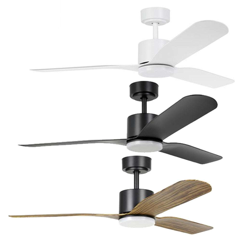 Buy 52" Iluka DC Ceiling Fan with CCT LED Light 20w in White, Black or ...