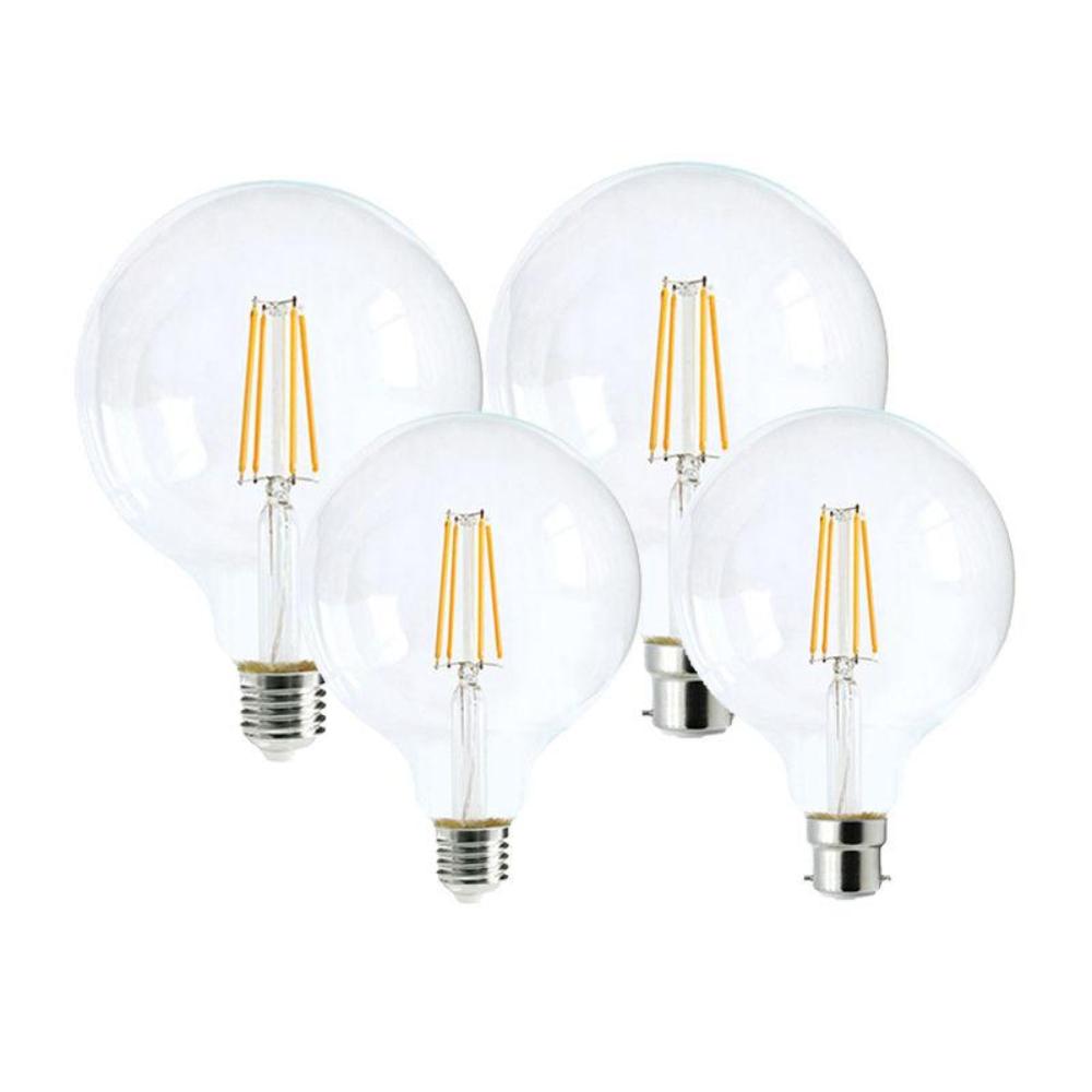 Buy 6w, 8w LED B22, E27 G95, G125 Globe Warm White 2700k, Daylight ...