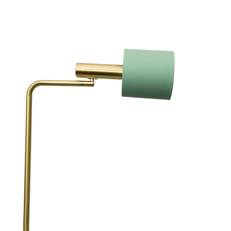 Buy Addison Floor Lamp in Brushed Brass Metal w/ Matt Jade Shade - MyDeal
