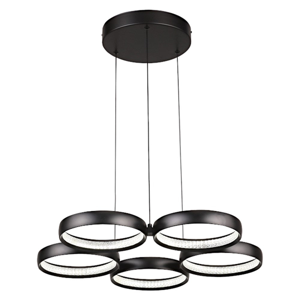 Buy Olympus LED Pendant Light CCT 5Lt 84w Black - MyDeal Australia