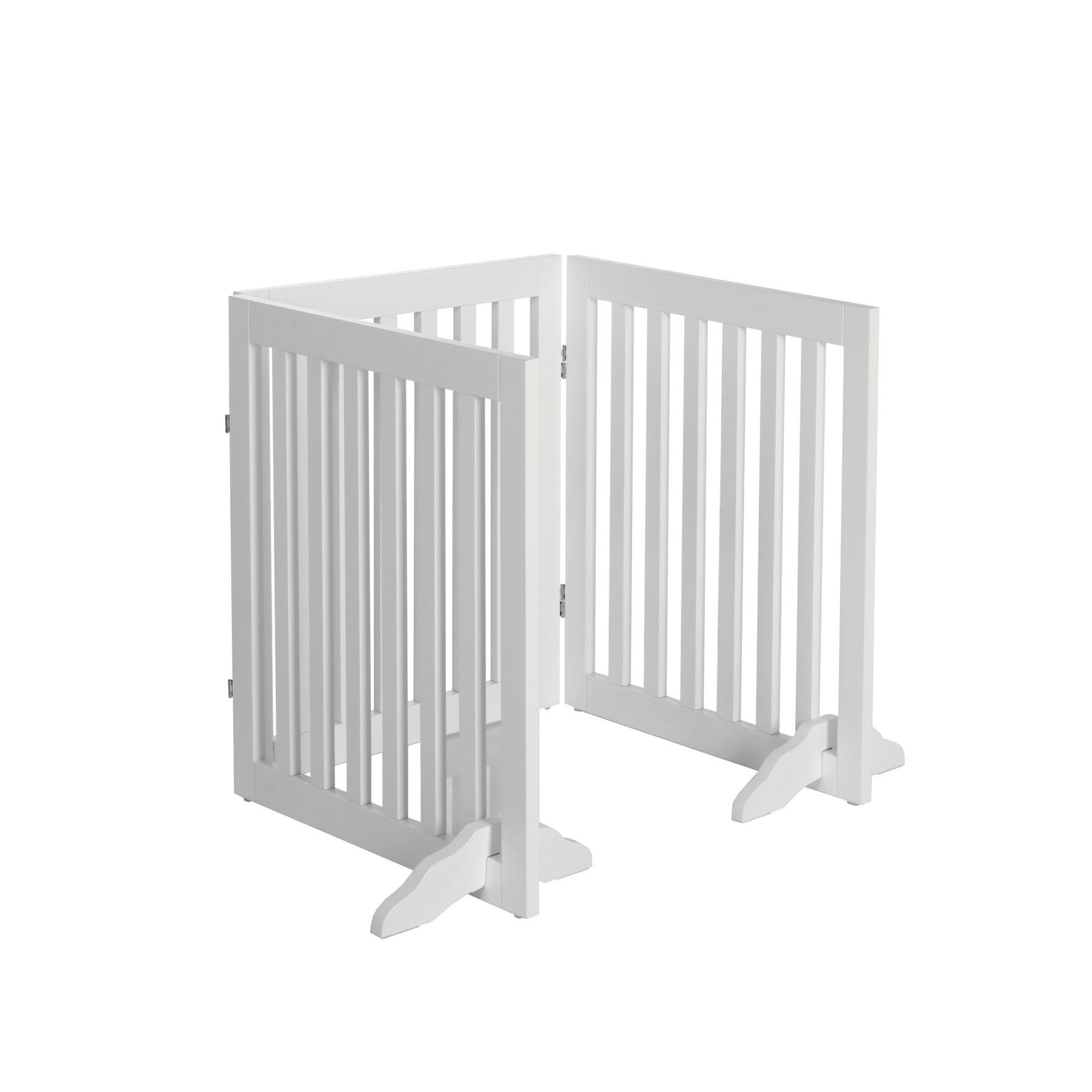 Buy Charlie's Wooden 3 Panel Freestanding Dog Gate White - MyDeal Australia