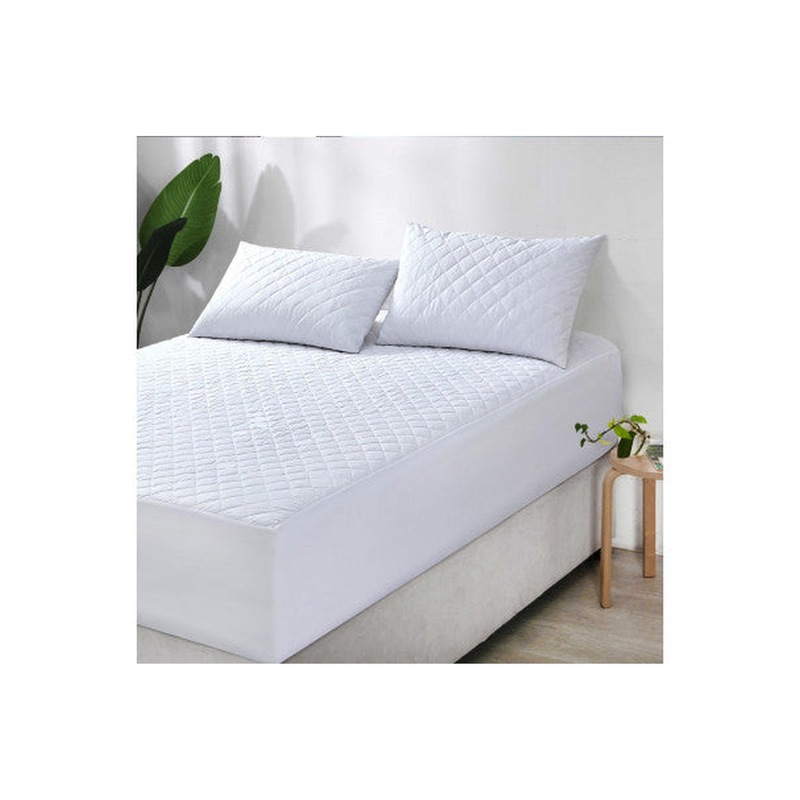 Buy Elan Linen 100% Cotton Quilted Fully Fitted 50cm Deep Waterproof ...