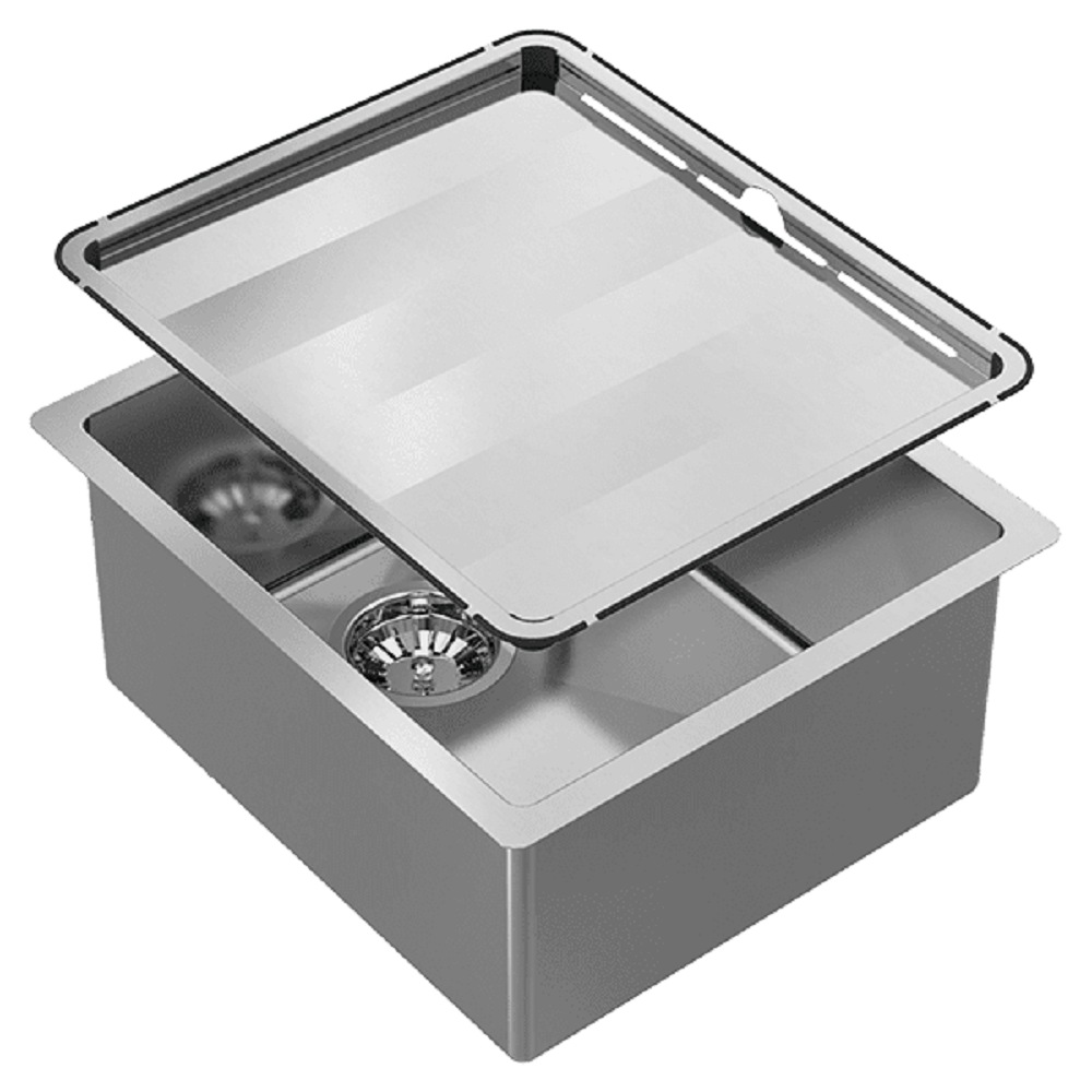 Buy Abey Piazza Square Sink Single Bowl 390x445mm Topmount/Undermount ...