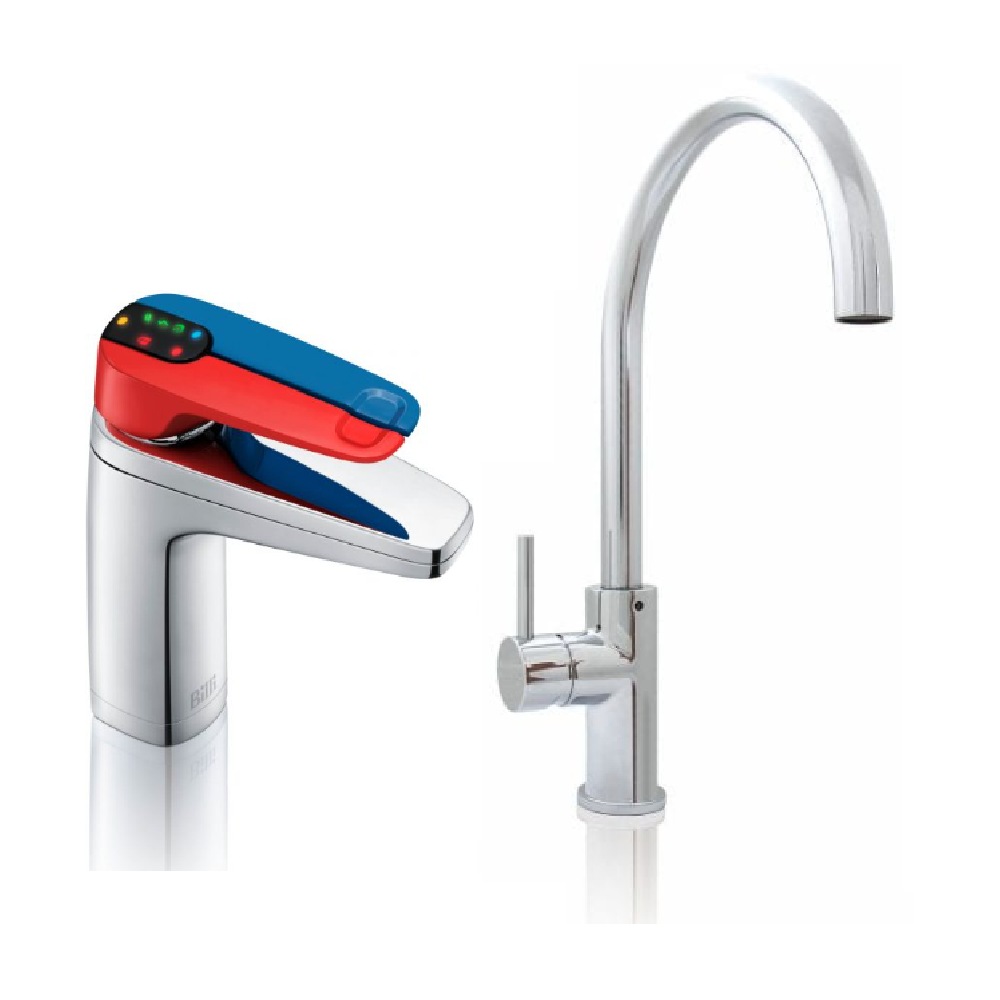Buy Billi Quadra Plus 15 XL Filter Tap & Gooseneck Mixer Chrome (Red ...