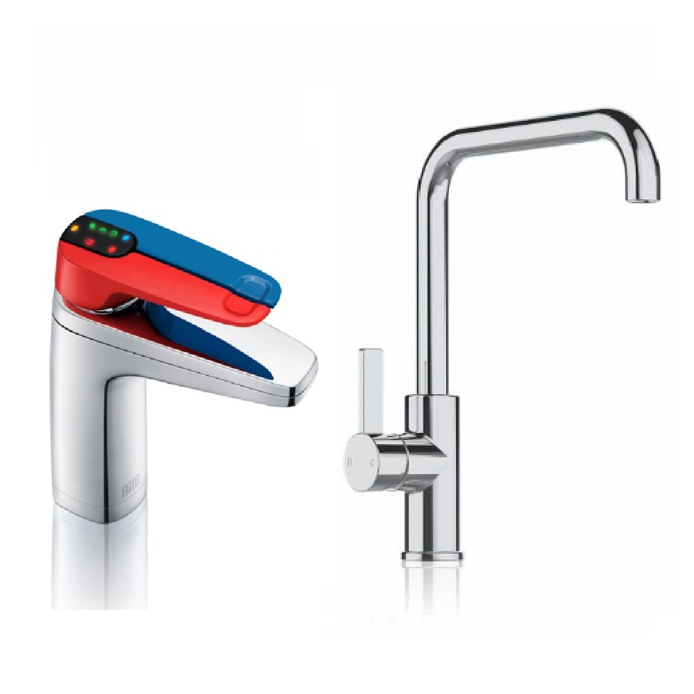 Buy Billi Quadra Plus 5 XL Filter Tap & Square Mixer (Red & Blue Levers ...