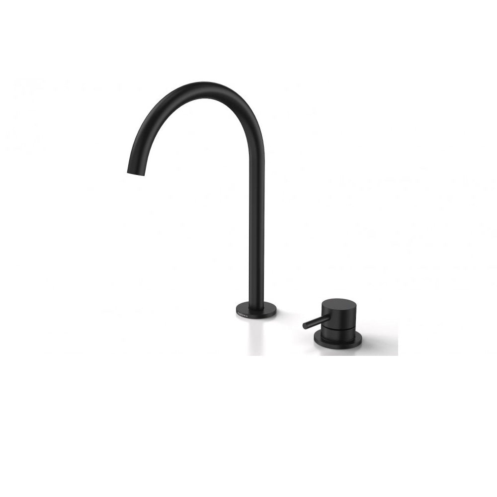 Buy Caroma Liano II Hob Basin Mixer Set 200mm Matte Black 96405B65A ...