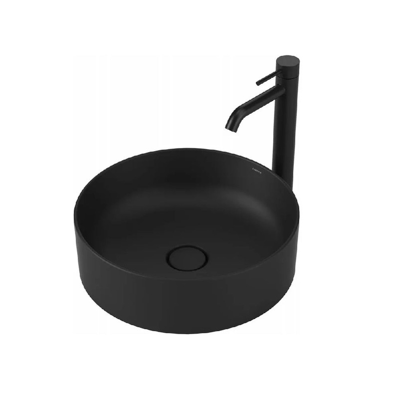 Buy Caroma Liano II Round 400mm Above Counter Basin Matte Black ...