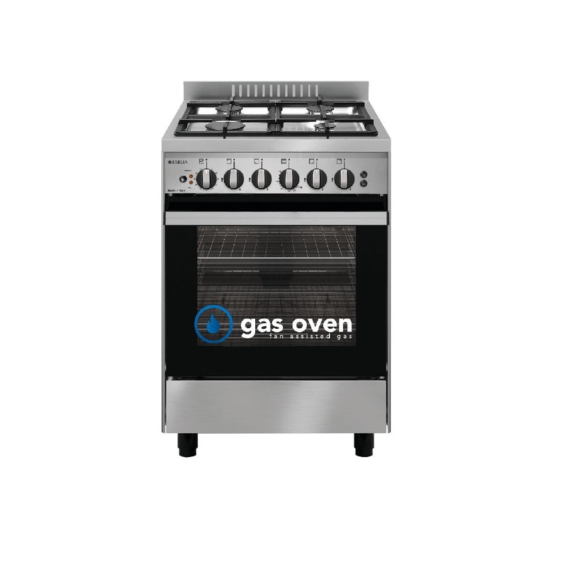 Buy Emilia Freestanding Oven 53cm Gas cooker, Gas Oven Stainless Steel ...