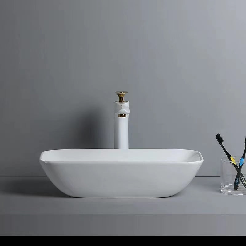 Buy Eva Rectangle Counter Top Basin 475mm White BEQCT2-GW - MyDeal ...