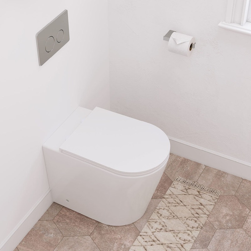 Buy Geberit Toilet Package Isabella Wall Faced Gloss White Pan Slim ...