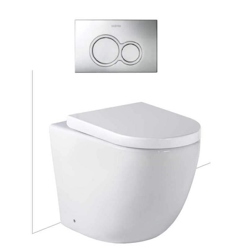 Buy Seima Arko Toilet Package, Wall Faced Toilet Pan Matte White, In ...