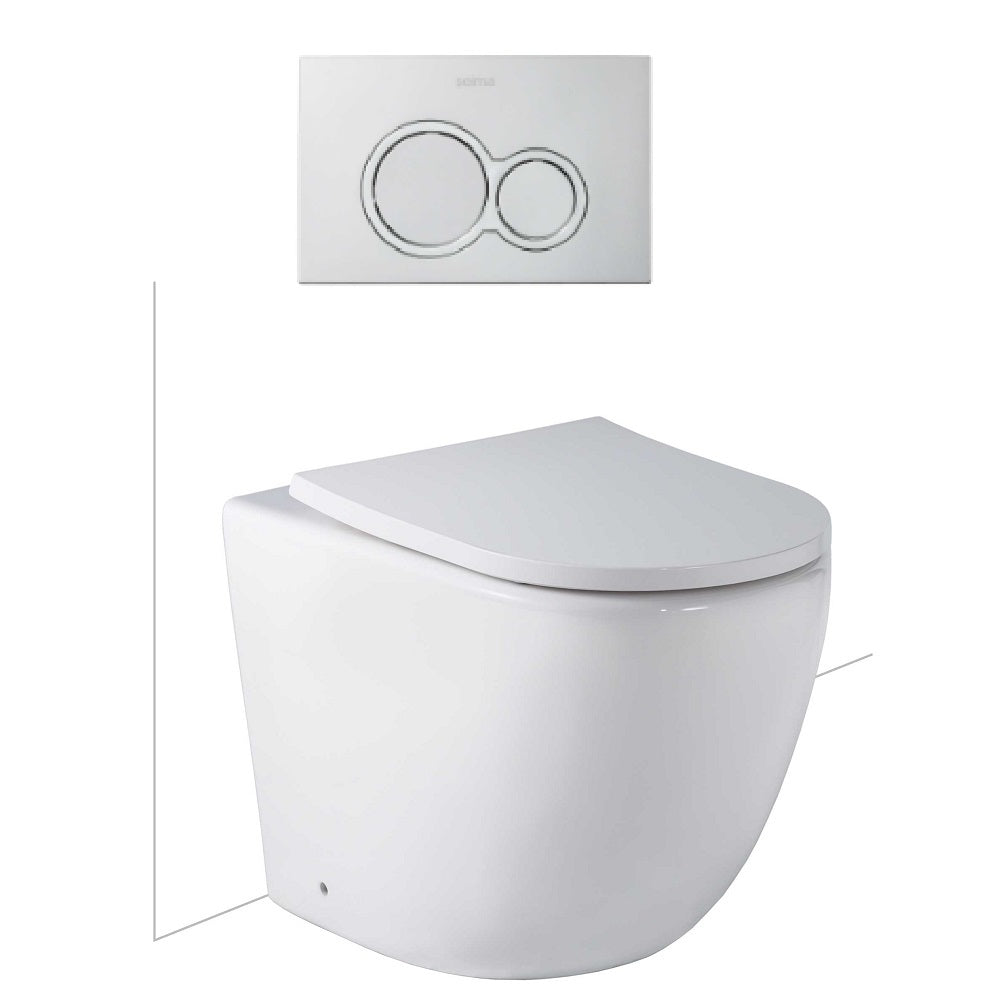 Buy Seima Arko Toilet Package, Wall Faced Toilet Pan Matte White, In ...